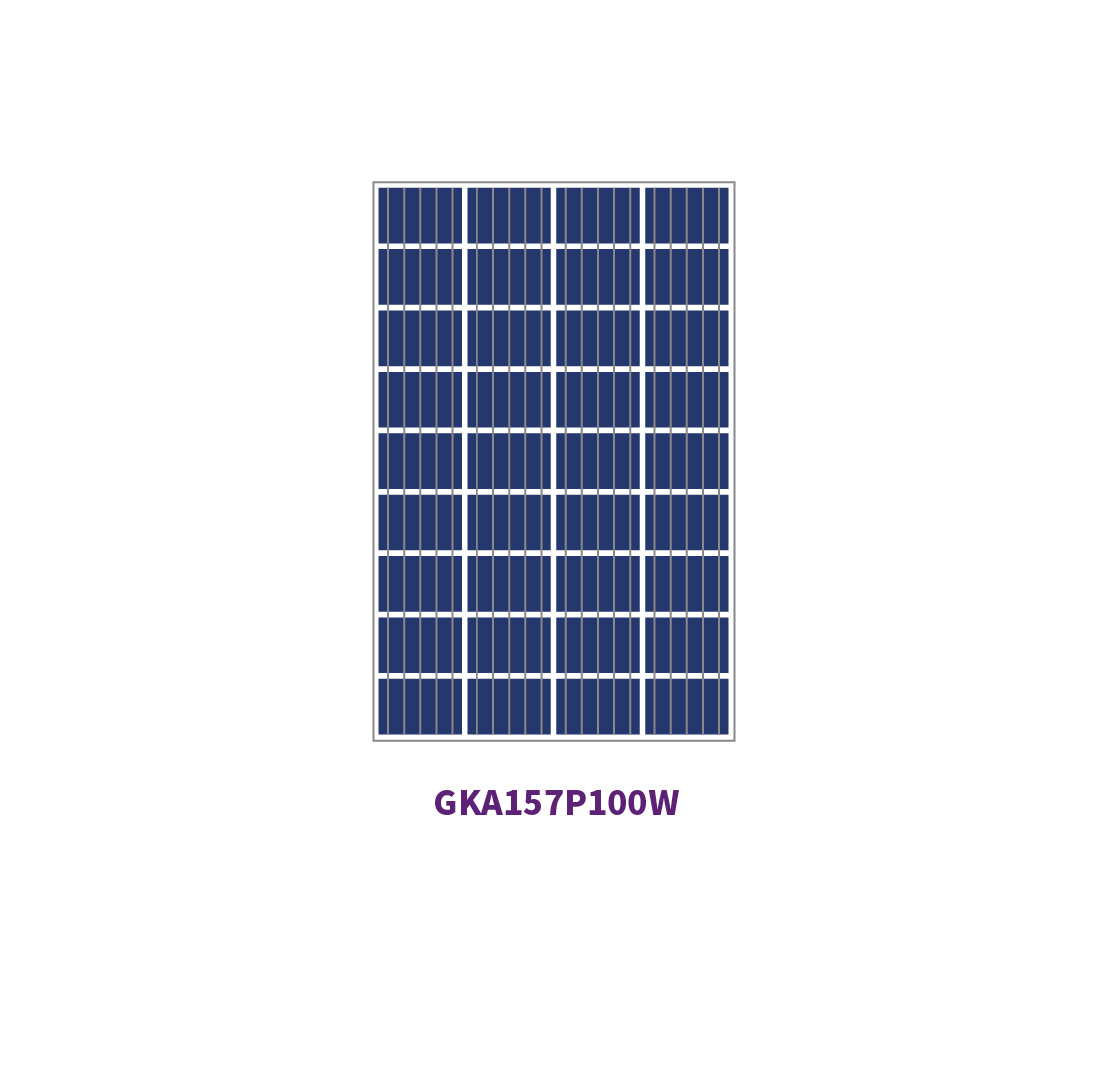 157mm POLY 36 cells 100W solar panel from China manufacturer - Gamko